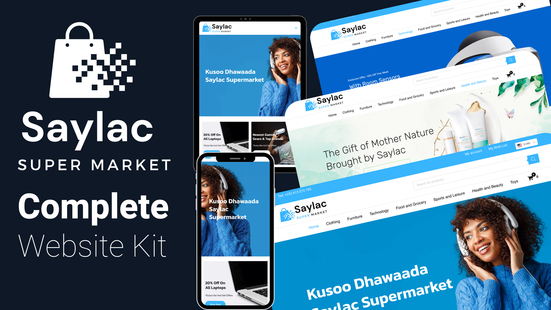 Saylac Supermarket Complete Website Kit - Hurbad Web Hosting